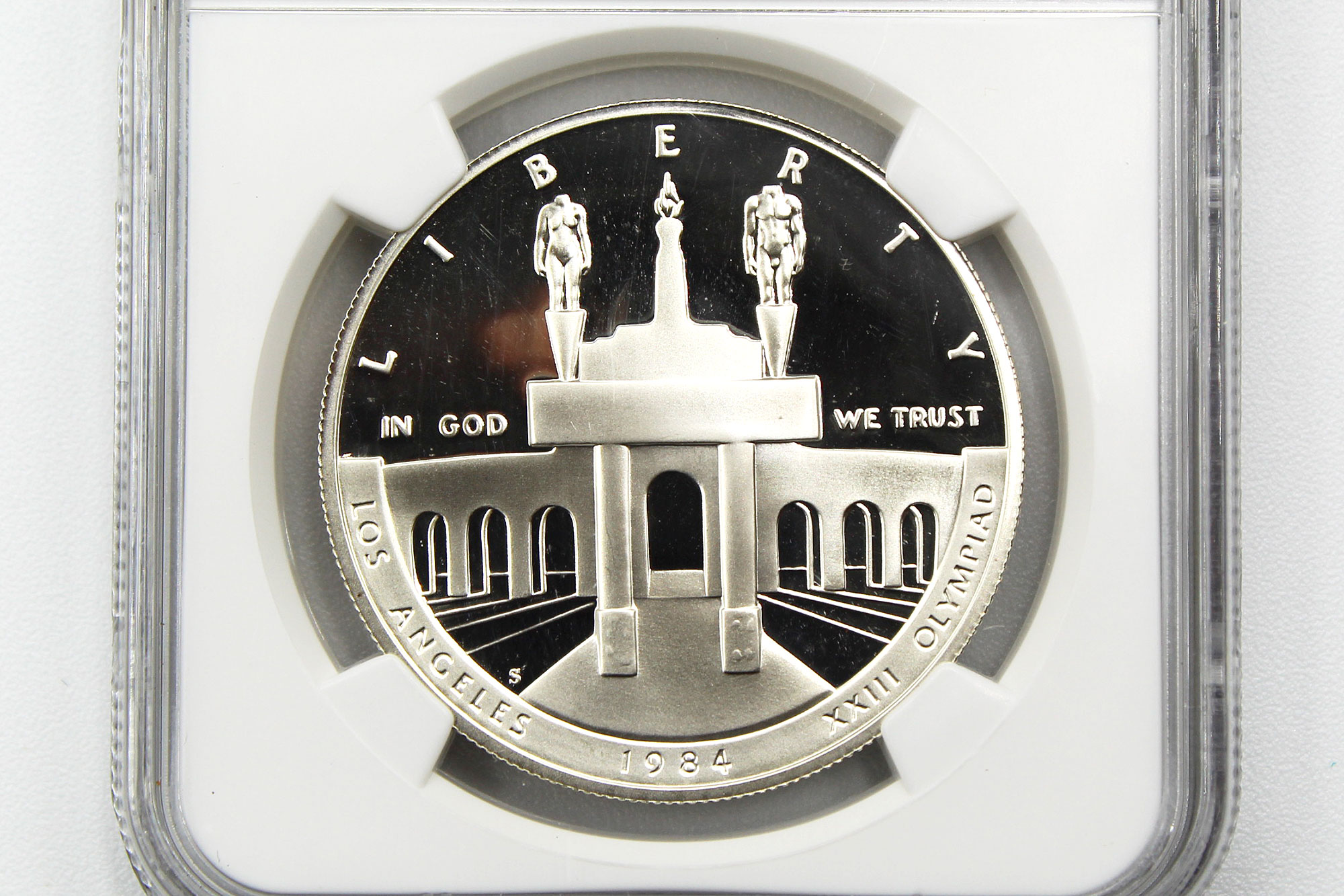 1984-S Olympics Silver Coin PF69 - NGC . COIN375 - Time Traveler Militaria