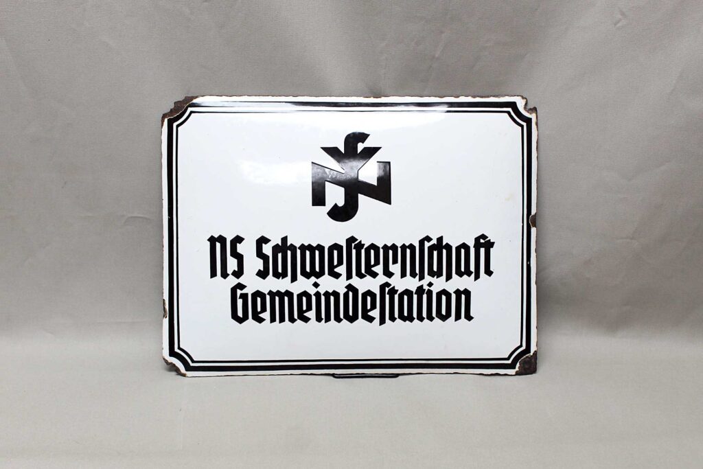 WW2 German NSV Social Welfare Enamel Sign . EFL6182cxa - Time Traveler ...