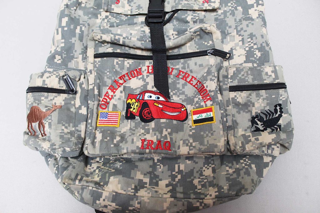 US Army Camo Backpack Iraq . FLU3751 - Time Traveler Militaria