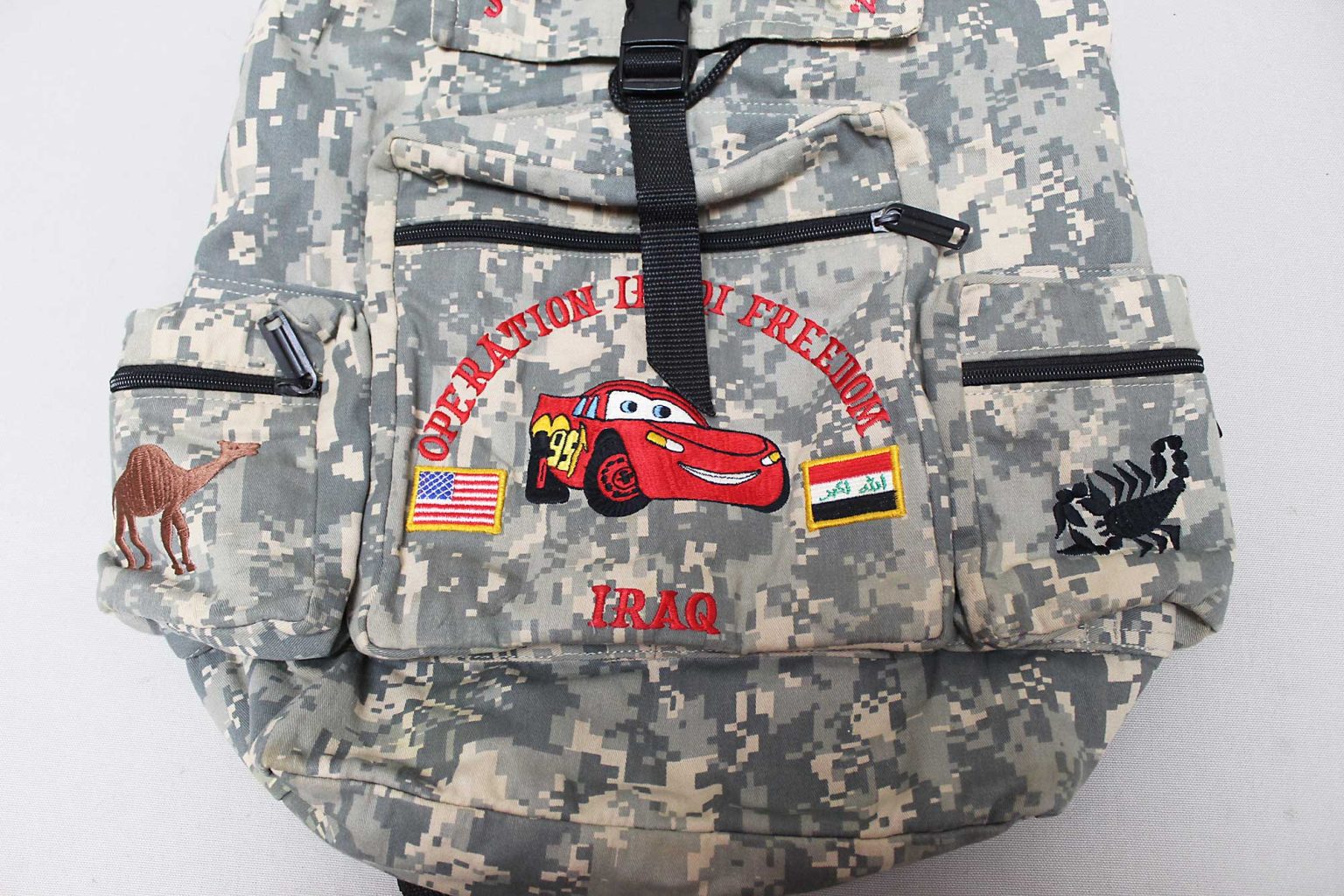 US Army Camo Backpack Iraq . FLU3751 - Time Traveler Militaria