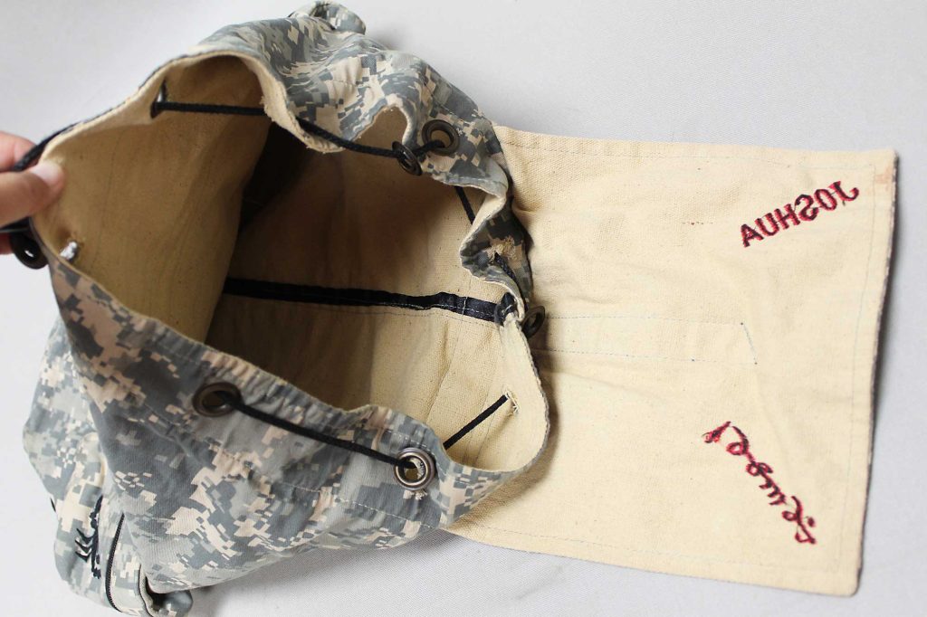 US Army Camo Backpack Iraq . FLU3751 - Time Traveler Militaria