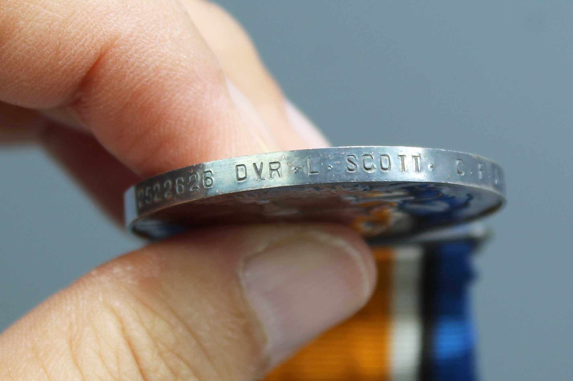 WW1 British War Service Medal CFA w/Papers . BMX160 - Time Traveler ...