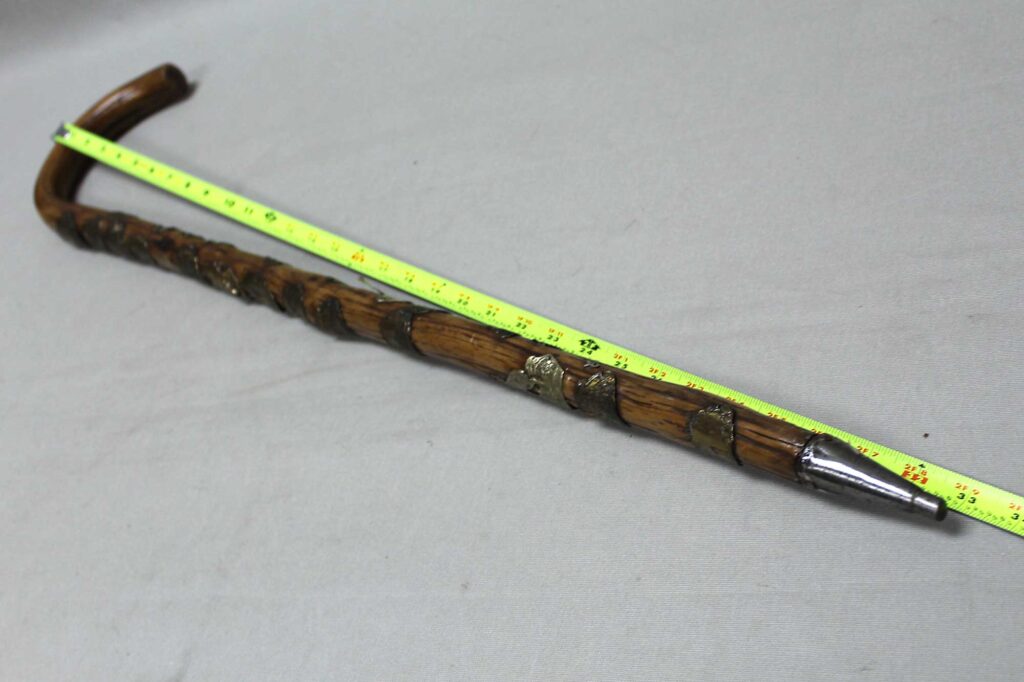 German Vintage Hiking Cane with Badges . EFL4695 - Time Traveler Militaria