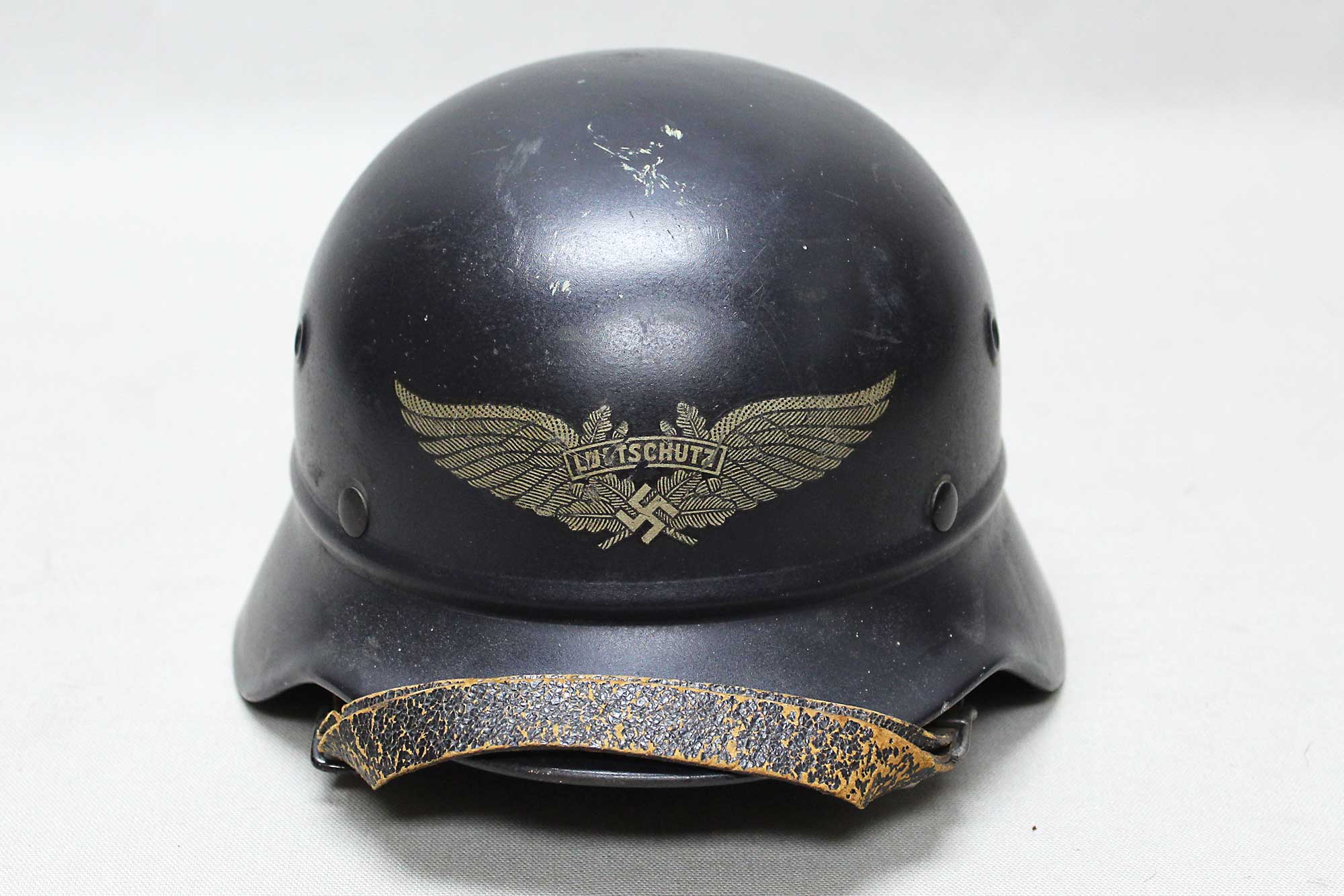 WW2 German Luftschutz Beaded Combat Helmet Q62 . HG4081 - Time Traveler ...