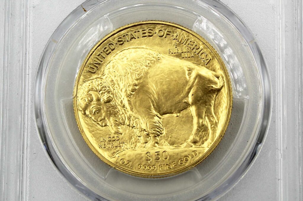 2023 1oz Gold Buffalo MS-70 PCGS (FDI, Sabin) . COIN471 - Time Traveler Militaria