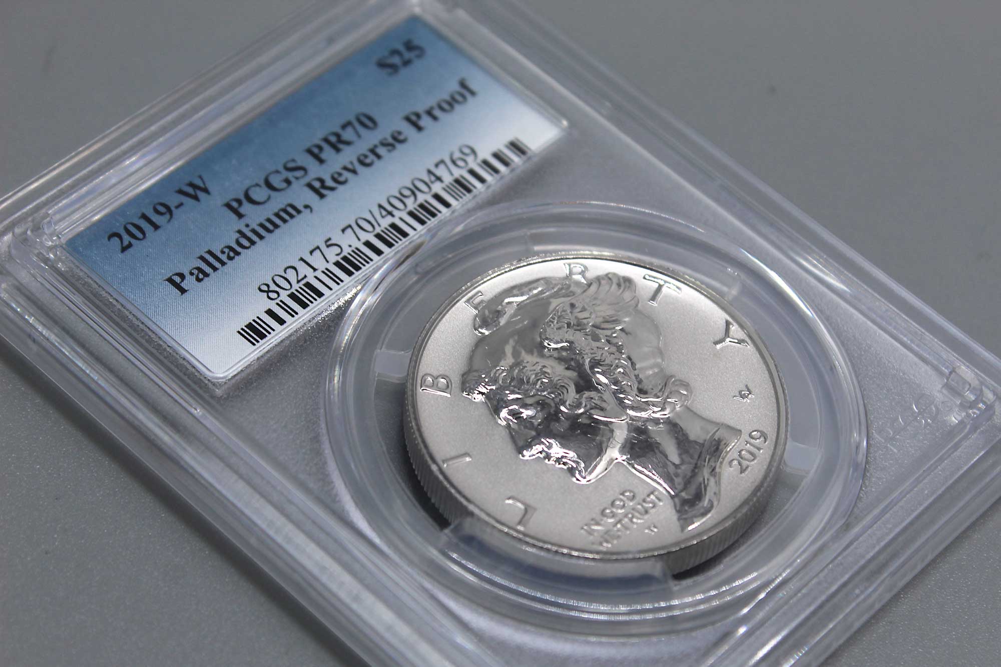 2019-W Reverse Proof Palladium Eagle PR70 PCGS . COIN486 - Time Traveler Militaria