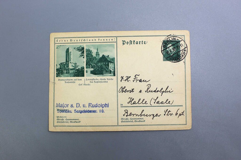 German Postcard Mailed 1932 . GD970 - Time Traveler Militaria