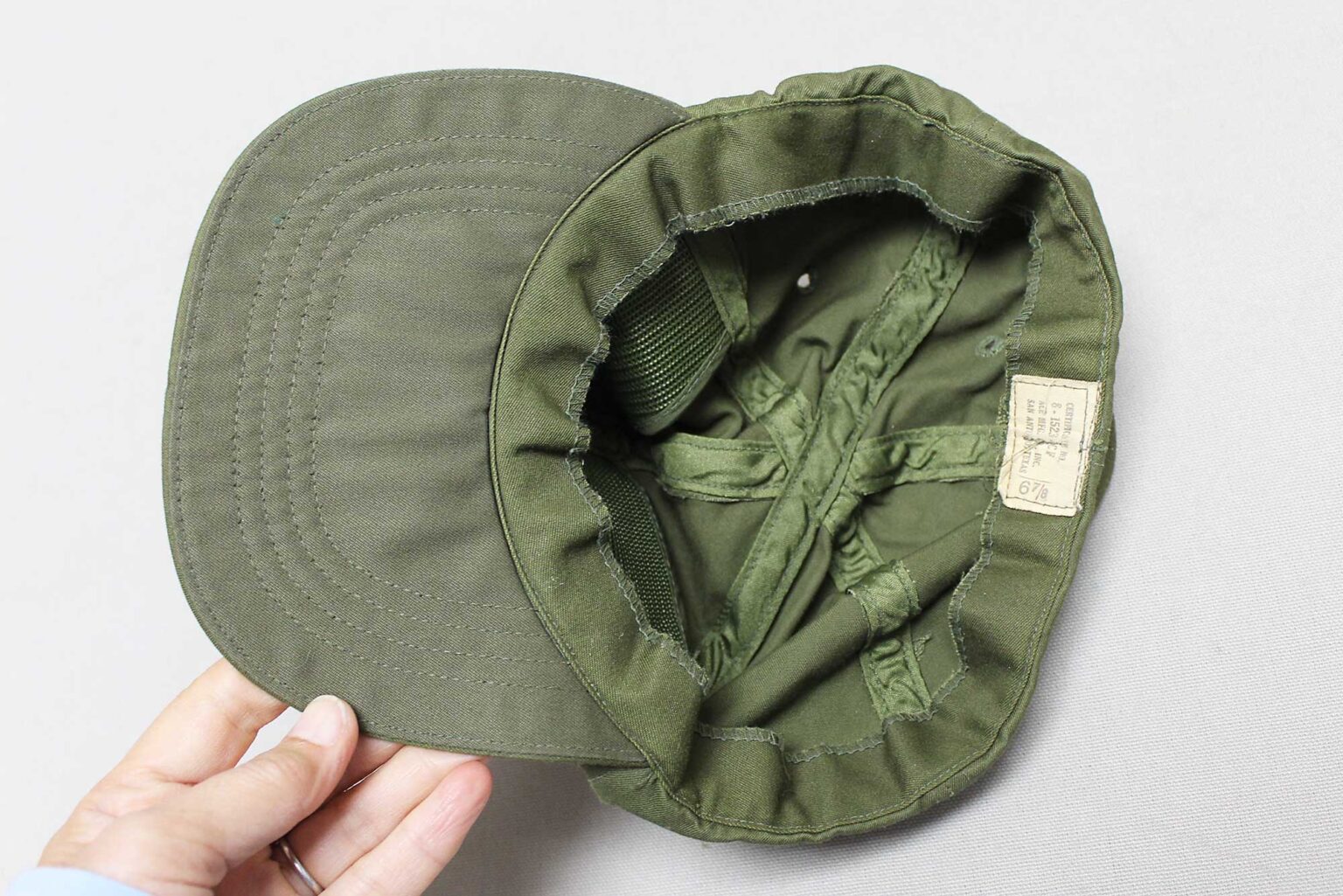 US Army Field Cap Hot Weather OG-507 Size 6 7/8 . HU661 - Time Traveler ...
