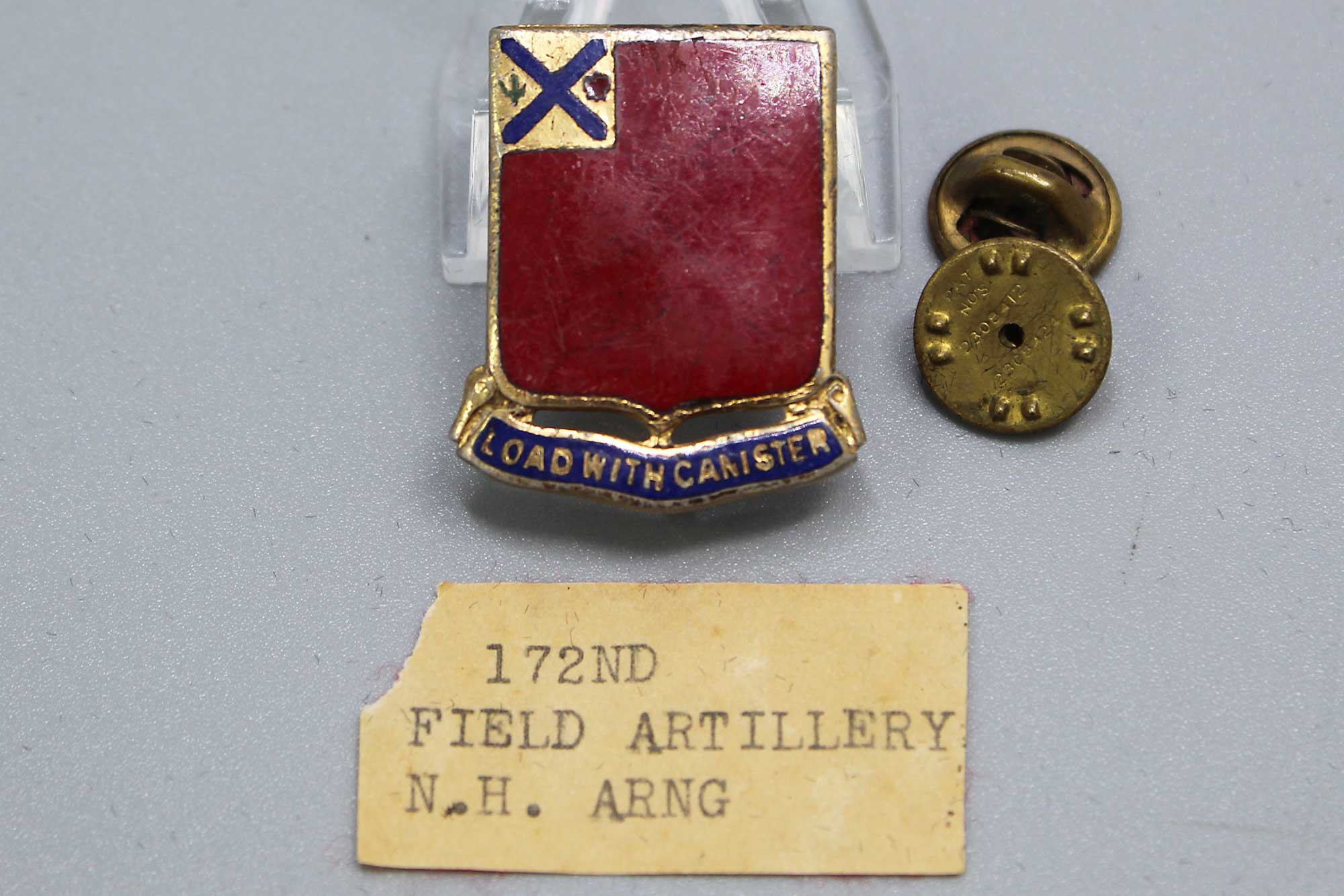 US 172nd Field Artillery Regiment DI . FLU784 - Time Traveler Militaria