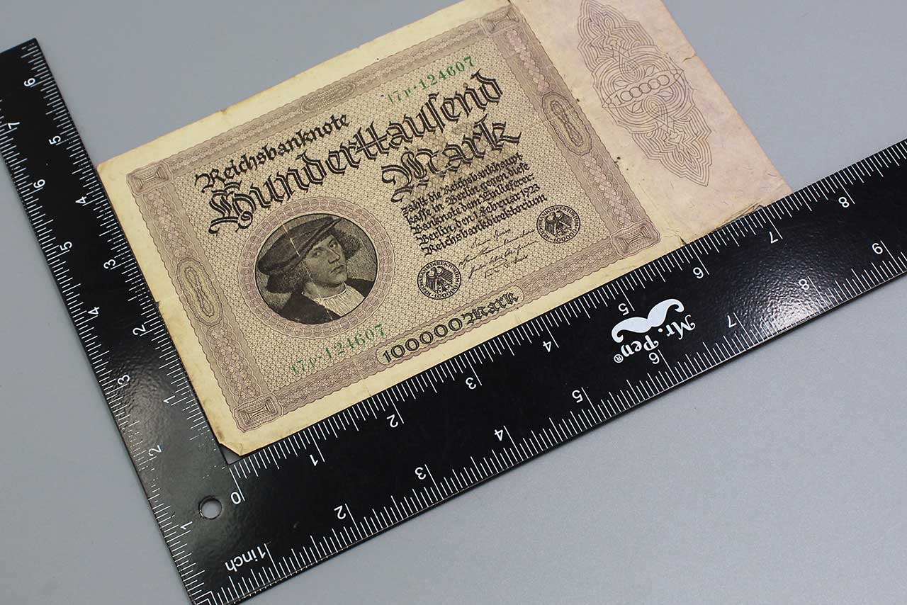 Imperial German 100000 Reichsbanknote 1923 . COIN490 - Time Traveler ...
