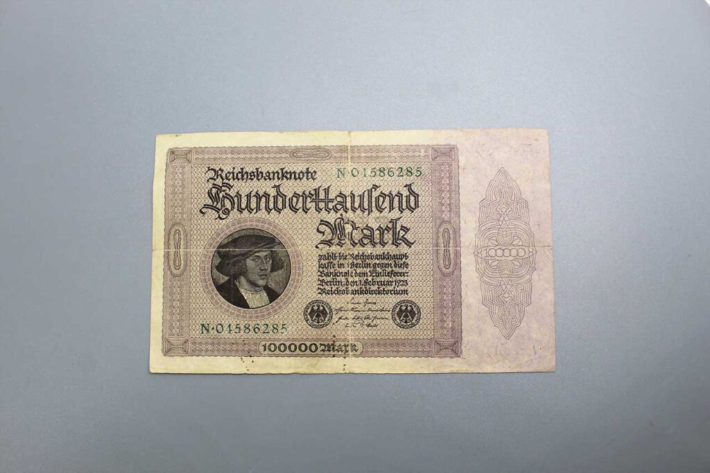 Imperial German 100000 Reichsbanknote 1923 . COIN491 - Time Traveler ...
