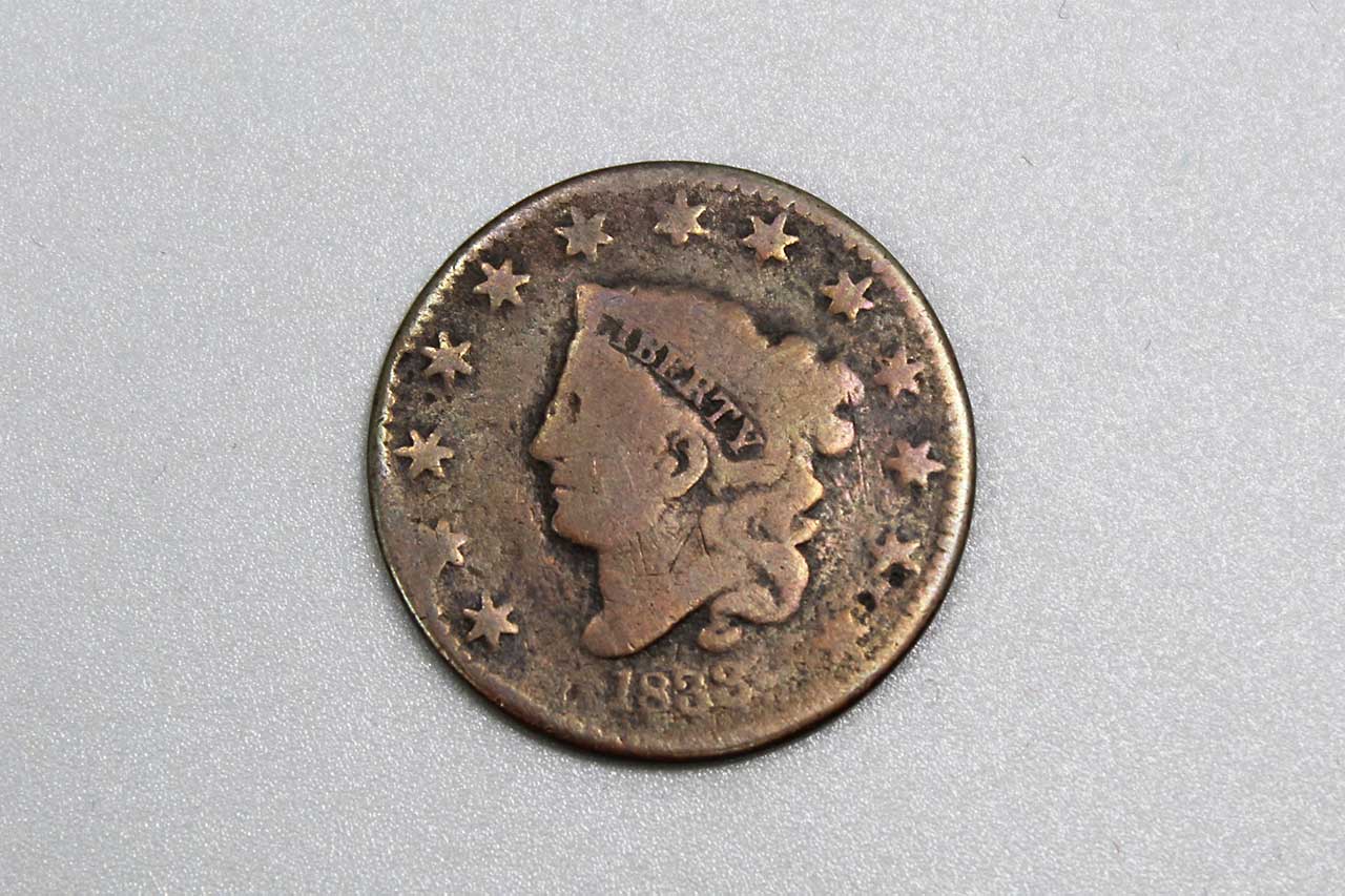 1833 US Coronet Liberty Head Large Cent . COIN224 - Time Traveler Militaria