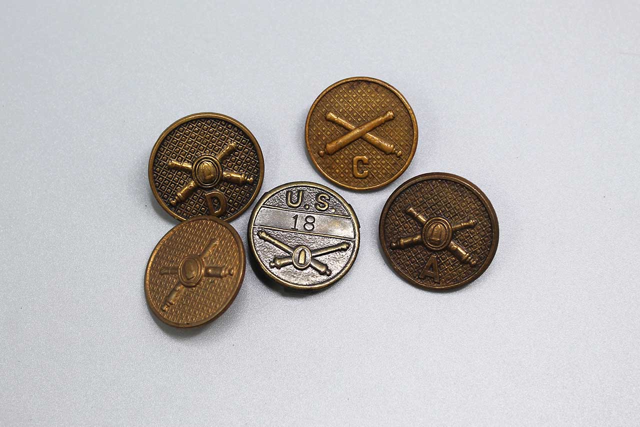 US Army Group of 5 Enlisted Collar Disks . FLU4833 - Time Traveler ...