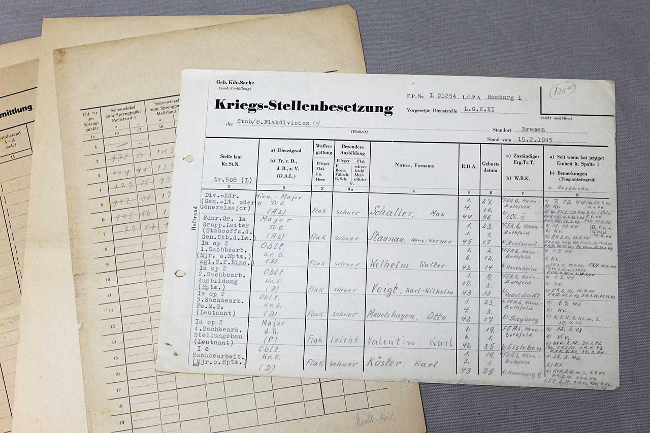 WW2 German Kriegsmarine Document Group . GD984 - Time Traveler Militaria