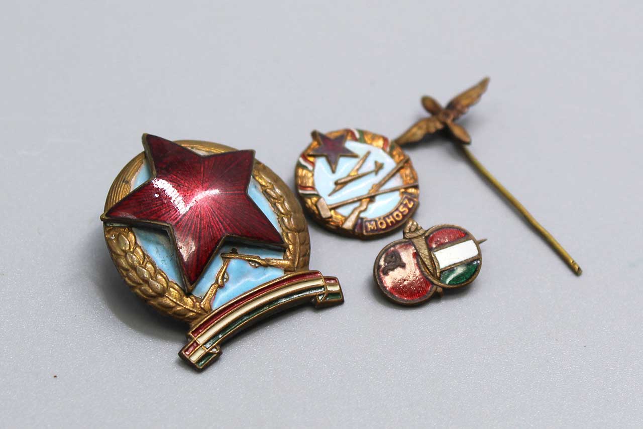 Group of Hungarian Pins - WW2 . WM448 - Time Traveler Militaria