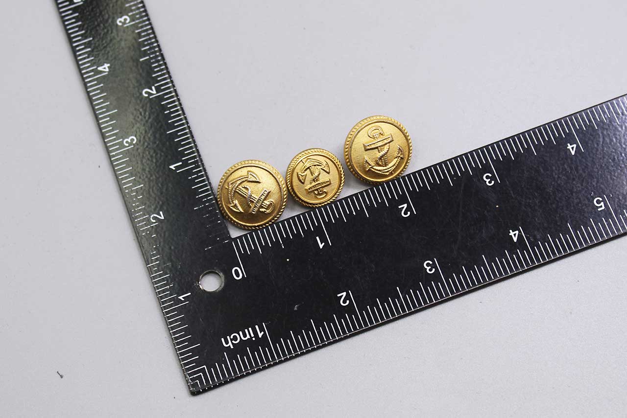 WW2 German 3 Kriegsmarine Buttons Mixed . EFL4733 - Time Traveler Militaria