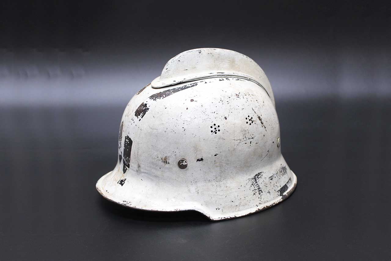 WW2 German Fireman Helmet White Overpaint . HG1506 - Time Traveler ...