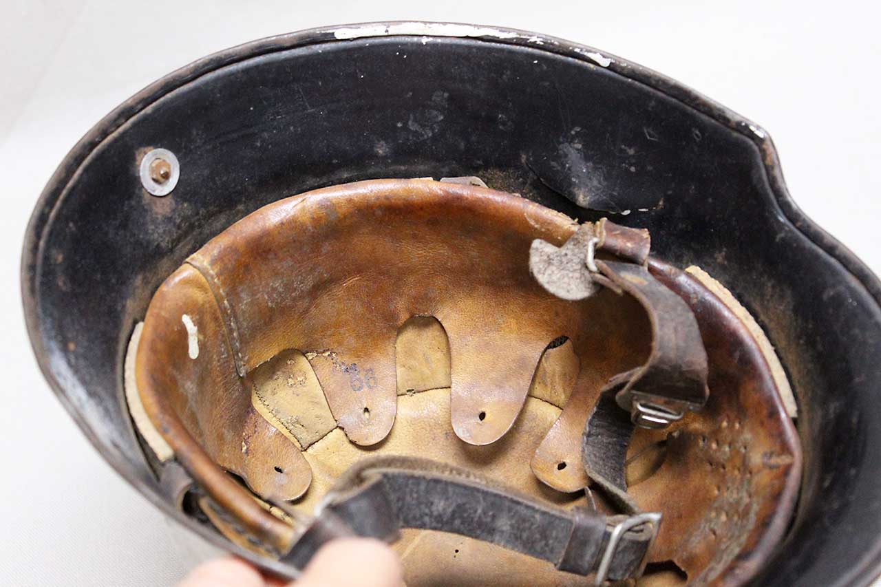 WW2 German Fireman Helmet White Overpaint . HG1506 - Time Traveler ...