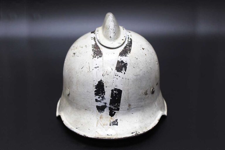 WW2 German Fireman Helmet White Overpaint . HG1506 - Time Traveler ...