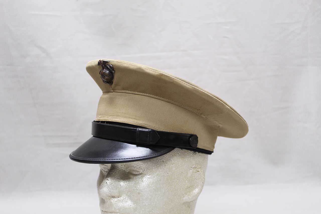 USMC Enlisted Visor Cap Named Size 6 7/8 . HU758 - Time Traveler Militaria