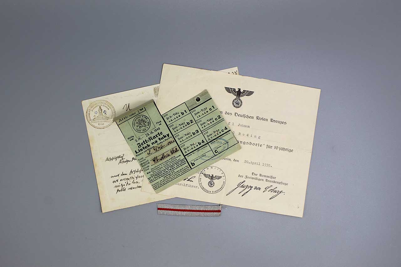 WW2 German Red Cross Certificate and Letter . GD1019 - Time Traveler ...