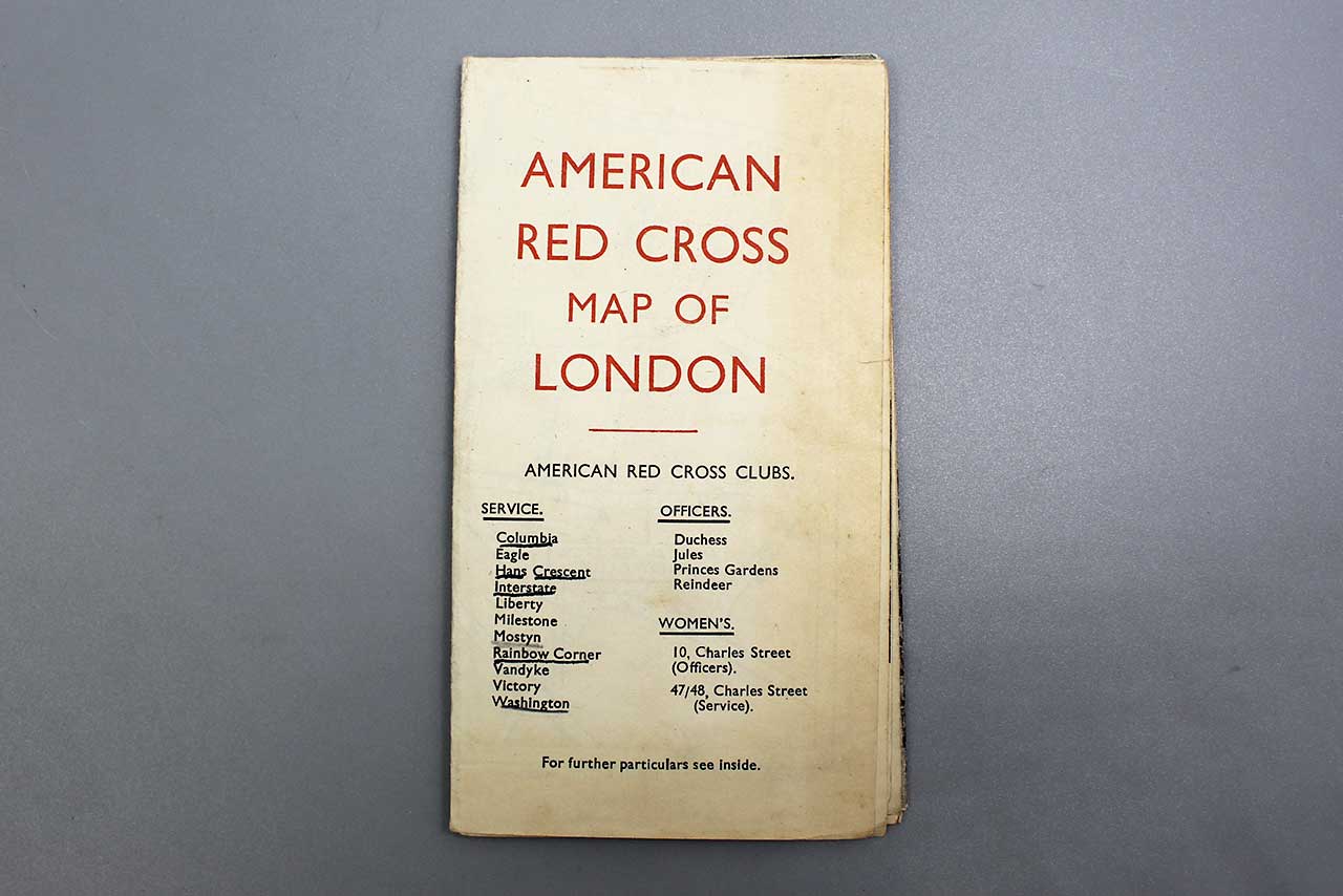 WW2 American Red Cross Map of London . FLU4891 - Time Traveler Militaria