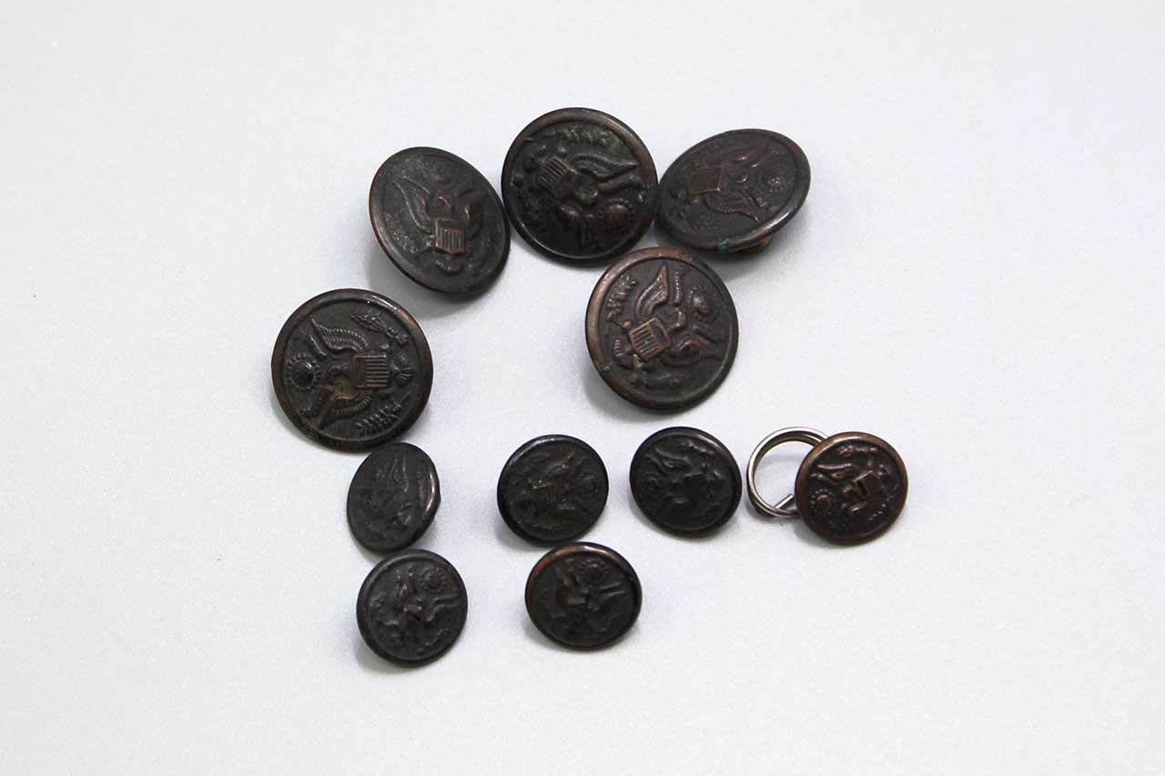 WW1 US Army Group of Uniform Buttons . FLU729 - Time Traveler Militaria