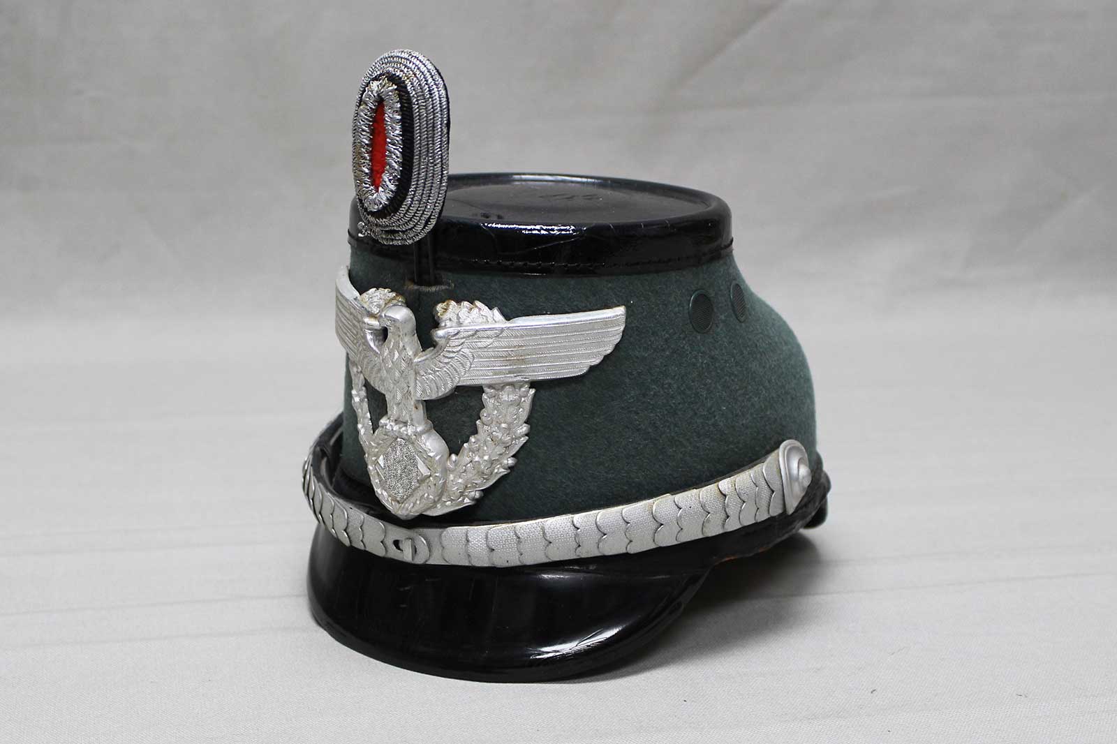 WW2 German Police Officer Shako . HG4105cxdw - Time Traveler Militaria