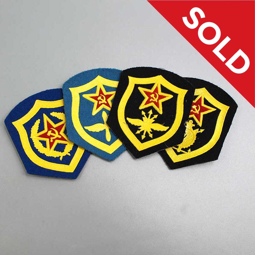 SOLD Group of 4 Soviet Patches . WMR95 - Time Traveler Militaria